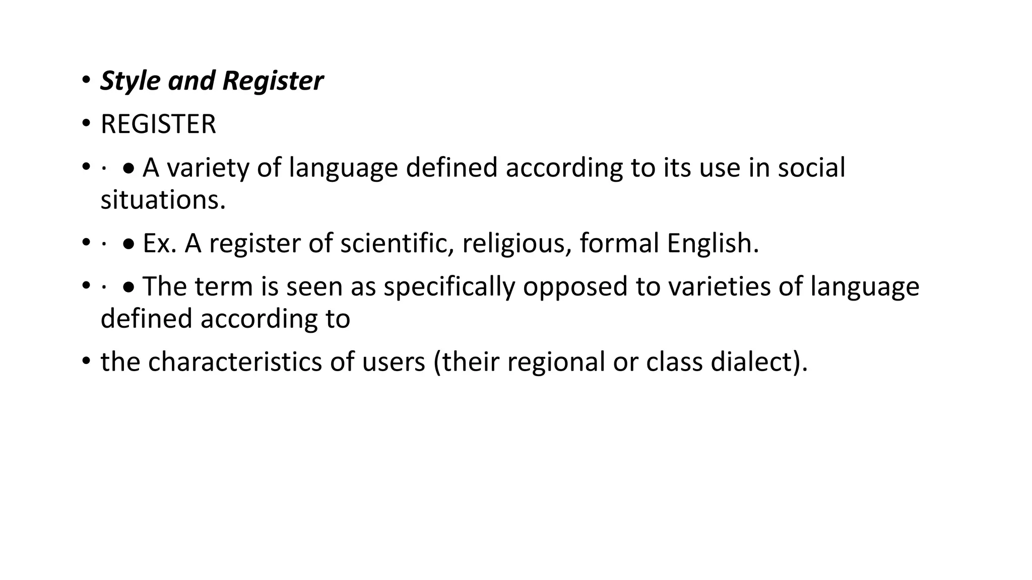 Speech and Theater Arts VARIETIES AND REGISTERS OF SPOKEN AND WRITTEN ...