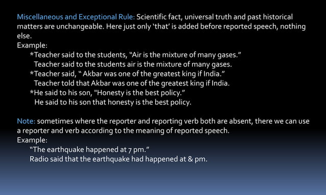 Speech / Reported Speech / Narration | PPT