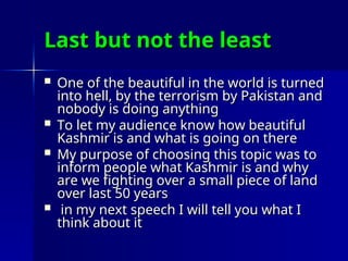 Speech on Kashmir conflict background.ppt