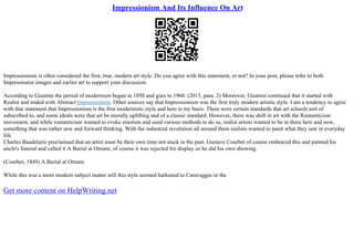 Speech On Post Impressionism | PDF