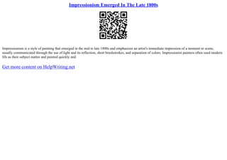 Speech On Post Impressionism | PDF