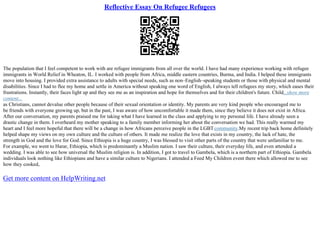 Speech On Refugees | PDF