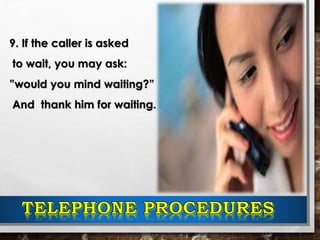 Telephone Etiquettes and Procedures | PPT