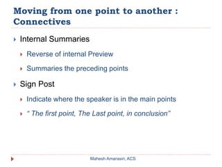 Speech organisation | PPTX