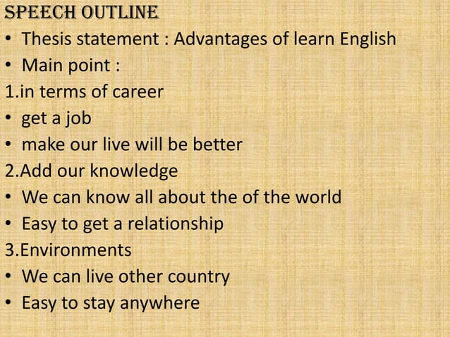 Speech outline | PPTX
