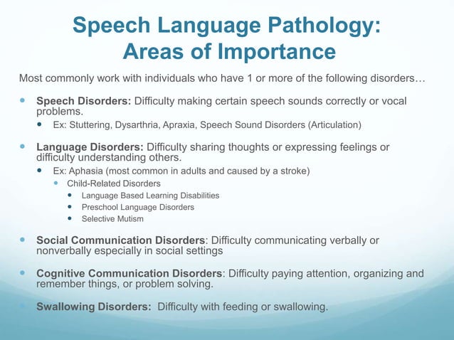 Speech Language Pathology | PPTX