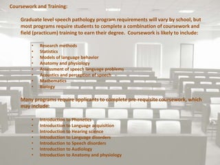 Speech Pathology Master's Degrees | PPT