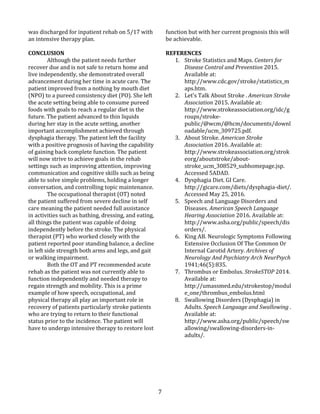 Speech Pathology Stroke Case Study | PDF