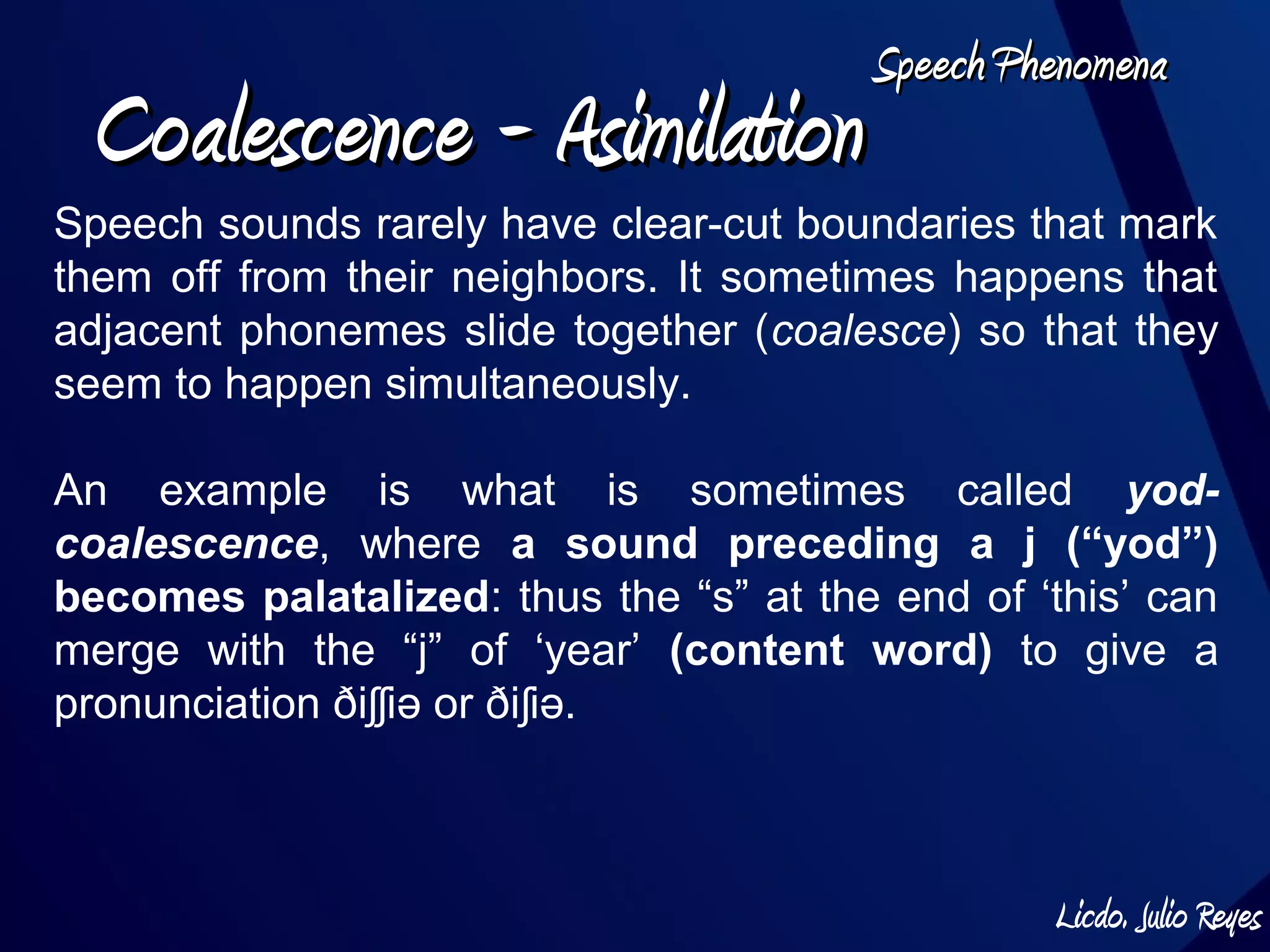 Speech phenomena | PPT
