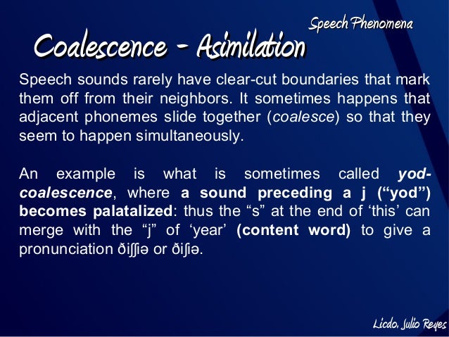 Speech phenomena