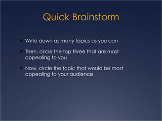 Speech prep 1 online | PPT