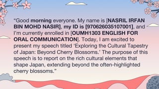 SPEECH PRESENTATION NASRIL IRFAN. Tahun 2026pdf | PDF