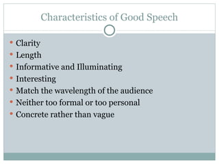 Speech & Presentations | PPT