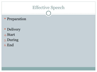 Speech & Presentations | PPT