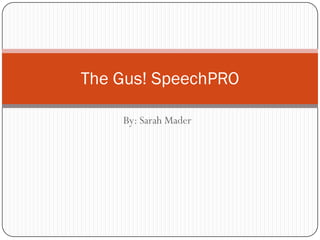 Speech Pro | PDF | Computer Peripherals | Computing