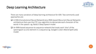 Speech Processing with deep learning | PPTX