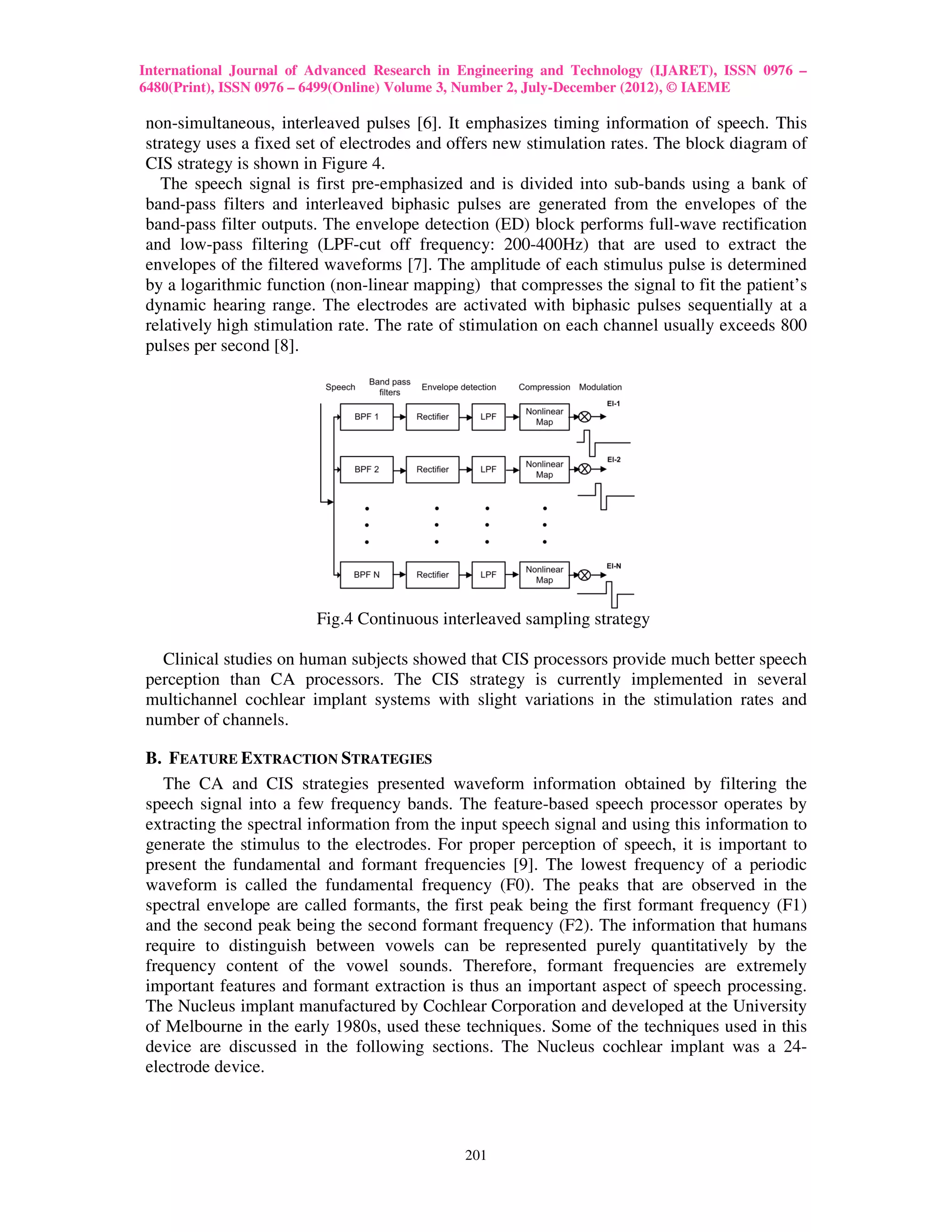 Speech processing strategies for cochlear prostheses | PDF