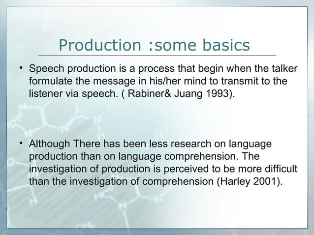 Speech production | PPT