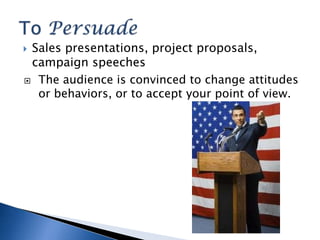 Speech purposes | PPTX
