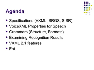 Speech Recognition in VoiceXML | PPT | Digital Audio | Computer Software and Applications