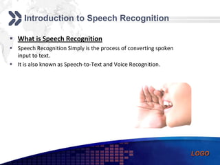 Speech Recognition by Iqbal | PPT