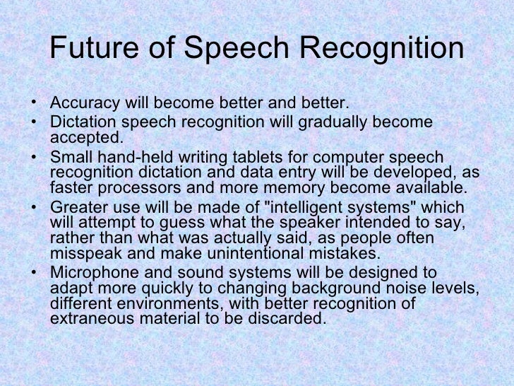 Speech recognition