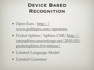 Speech recognition | KEY