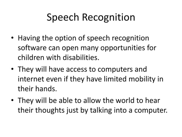 Speech recognition | PPT