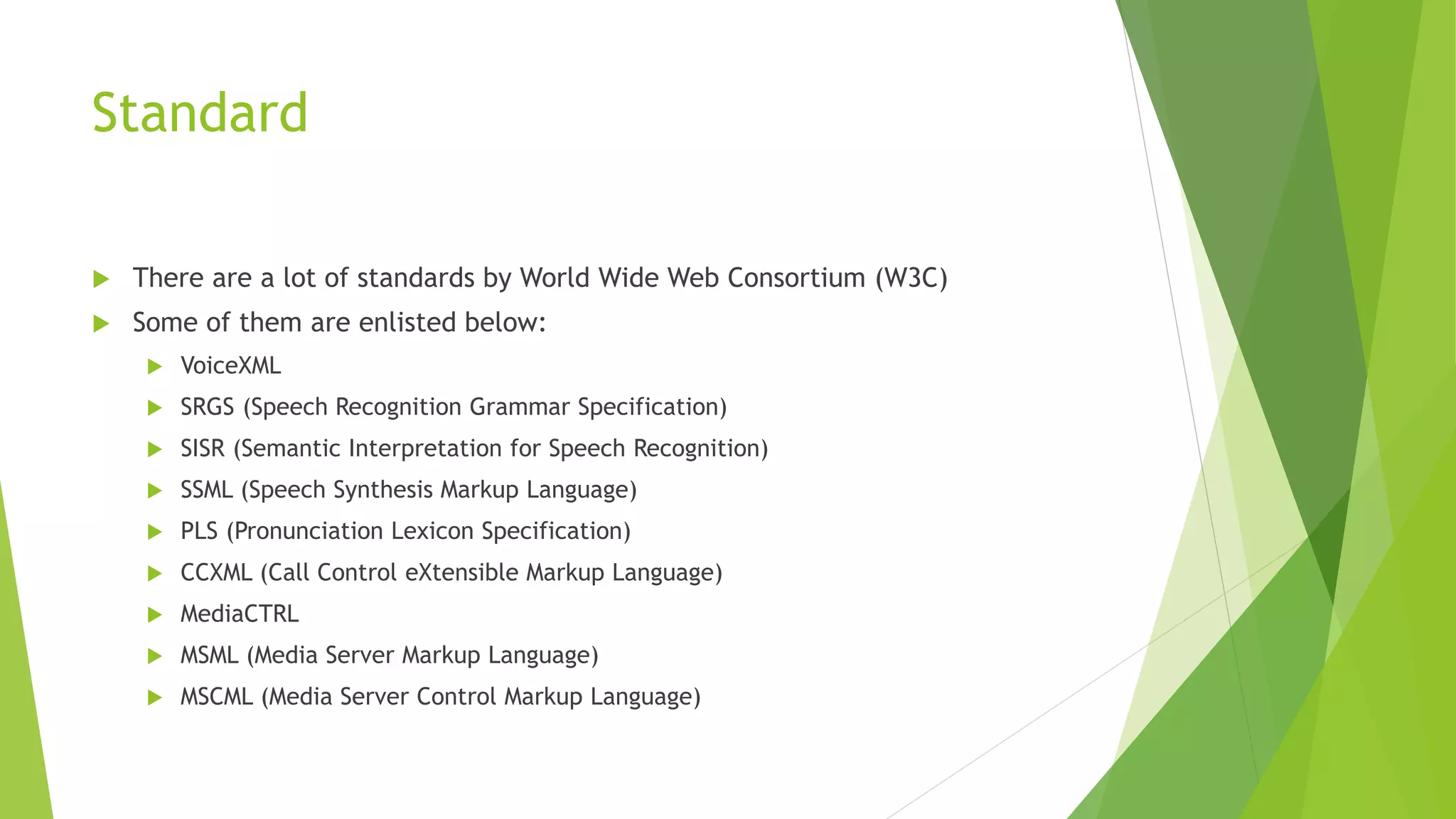 Speech recognition an overview | PPSX