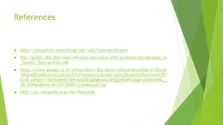 Speech recognition an overview | PPSX