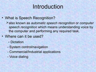 speech _ recognition _ presentation .ppt