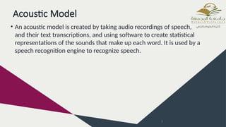Speech Recognition in artificial intelligence | PPTX