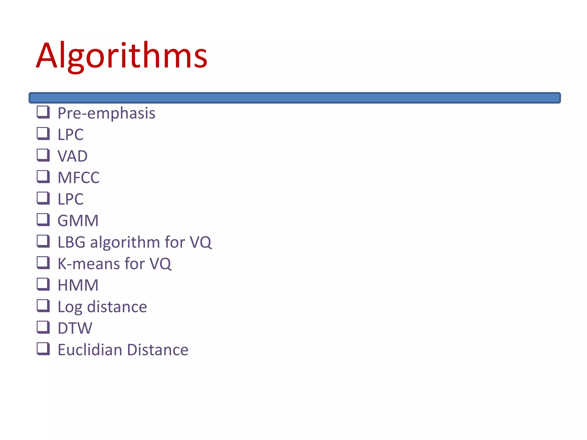 Speech recognition final | PPTX | Digital Audio | Computer Software and Applications