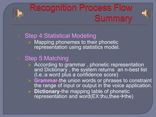 Speech recognition final presentation | PPTX