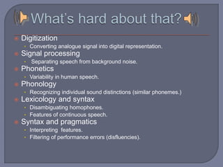 Speech recognition final presentation | PPTX