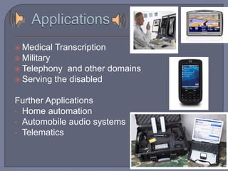 Speech recognition final presentation | PPTX