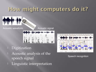Artificial intelligence Speech recognition system | PPT