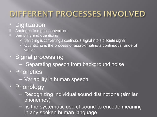 Artificial intelligence Speech recognition system | PPT