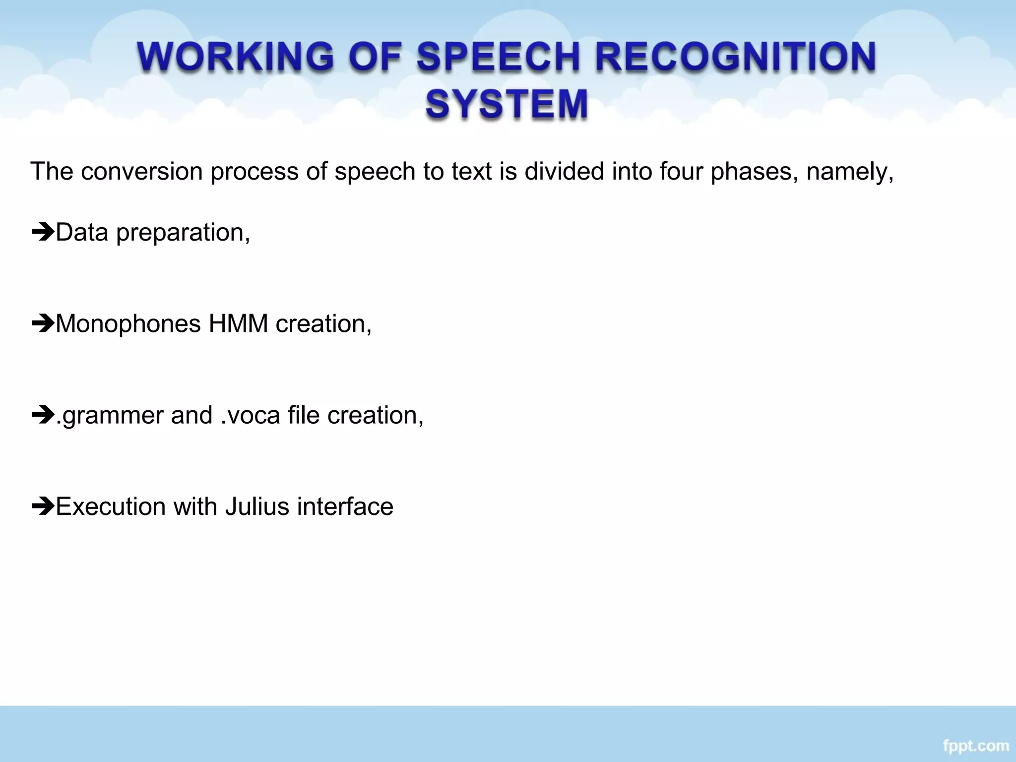 Speech recognition system | PPT