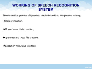 Speech recognition system | PPT