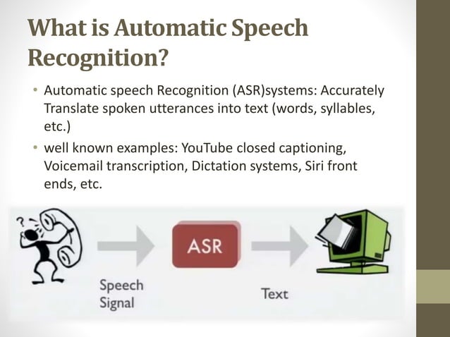 Speech recognition system | PPT