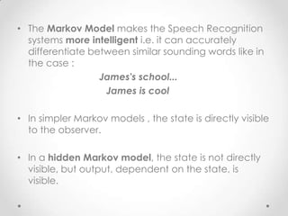 Speech recognition system seminar | PPTX