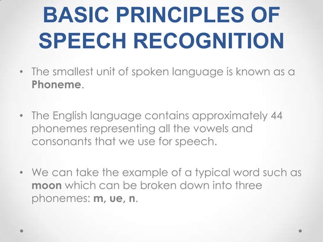 Speech recognition system seminar | PPTX