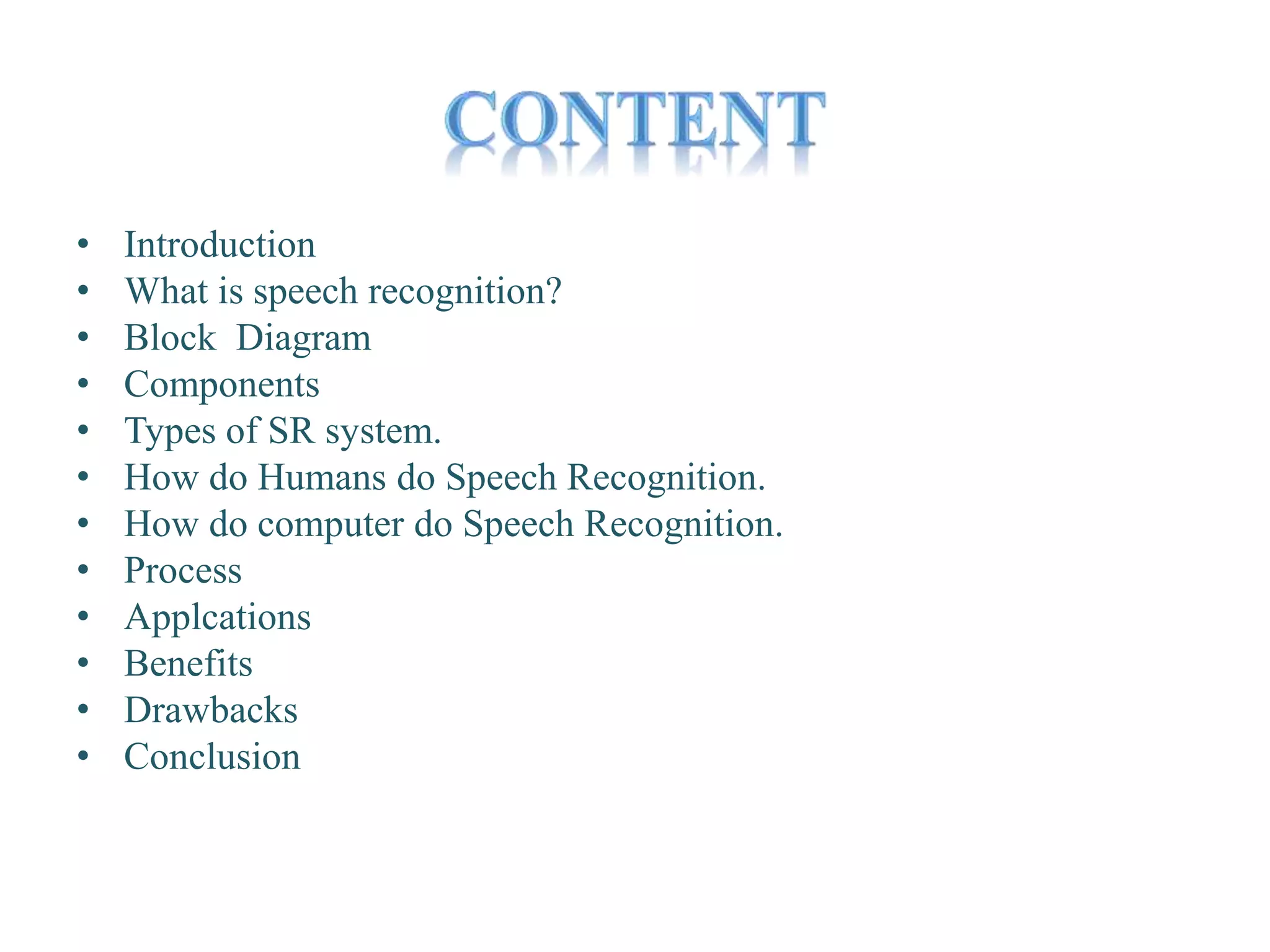 Speech Recognition Technology | PPTX