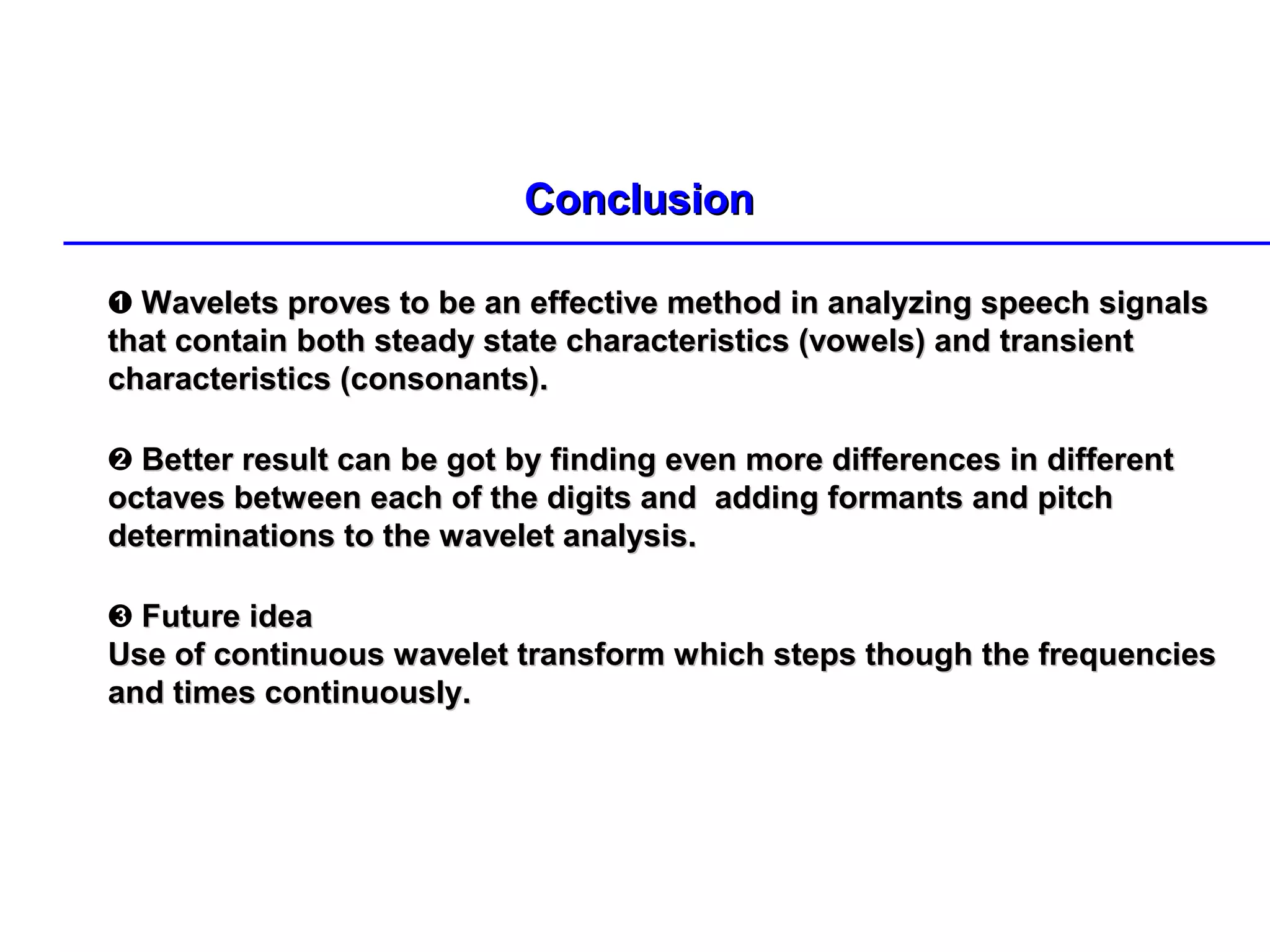 Speech Recognition Using Dwt Ppt