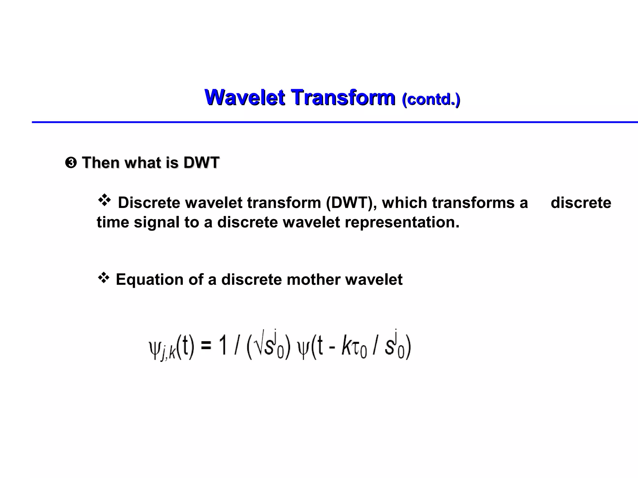 Speech Recognition Using Dwt Ppt