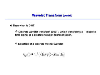Speech recognition using dwt | PPT