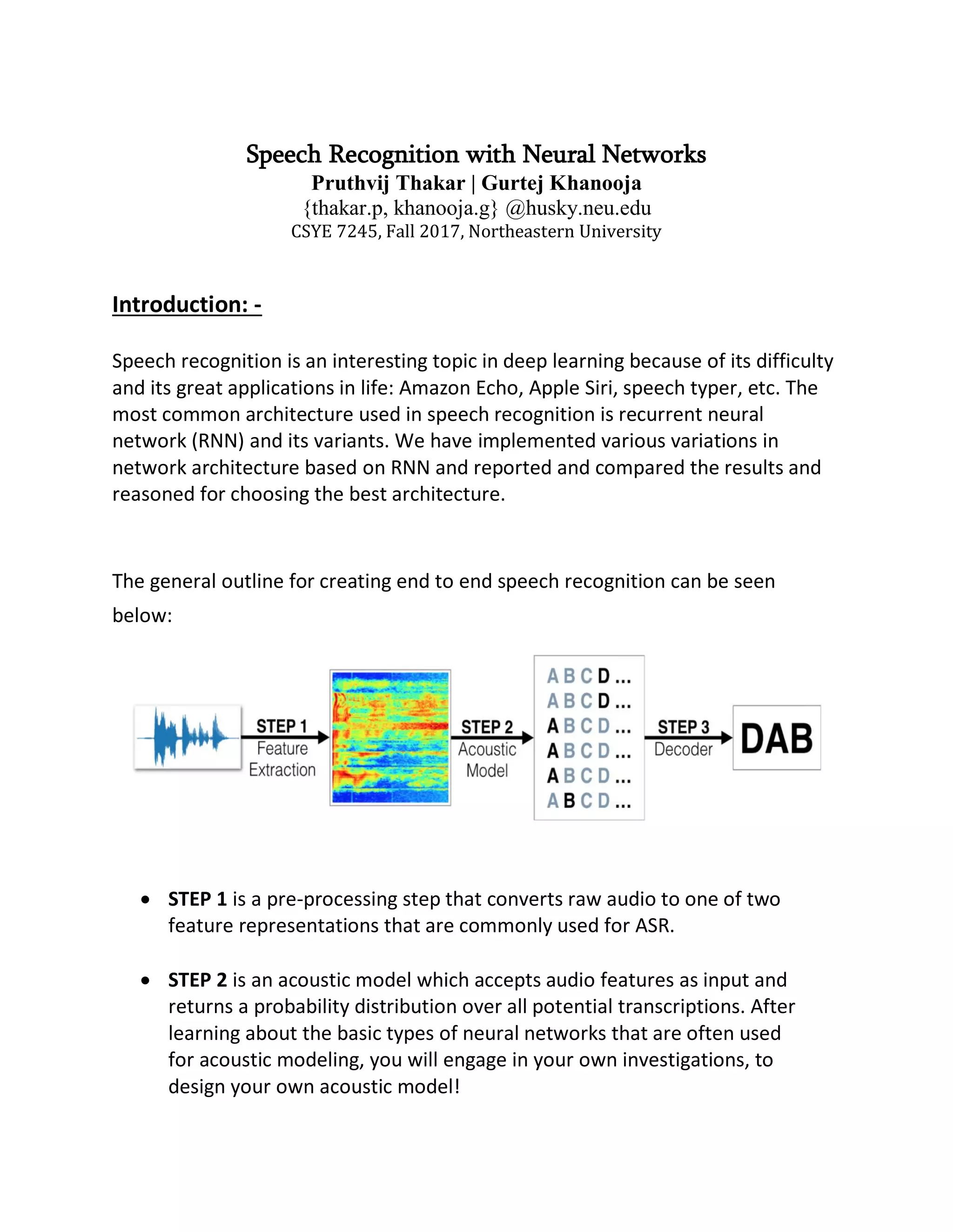Automated Speech Recognition | PDF