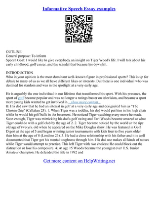 Speech Sample Essay | PDF