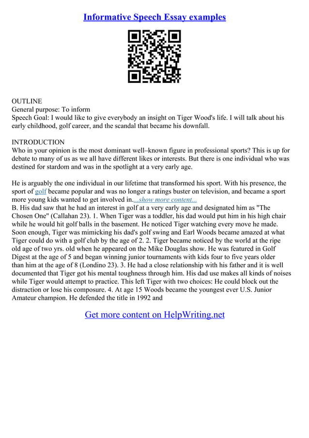 Speech Sample Essay | PDF